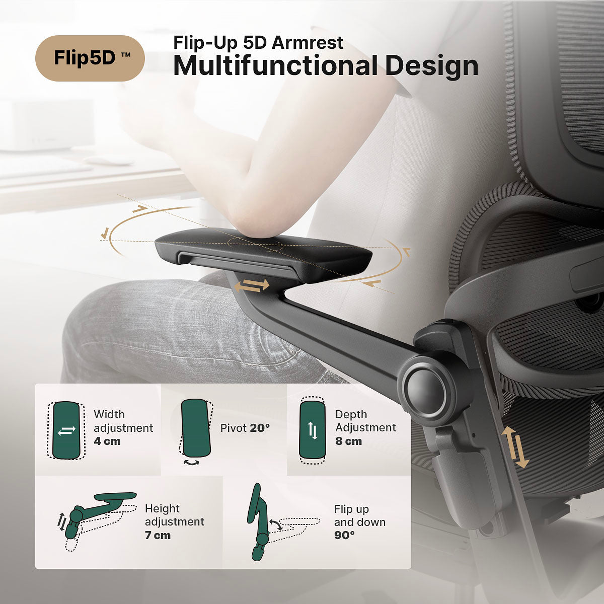 H1 Pro Ergonomic Office Chair with Lumbar Support | Hinomi